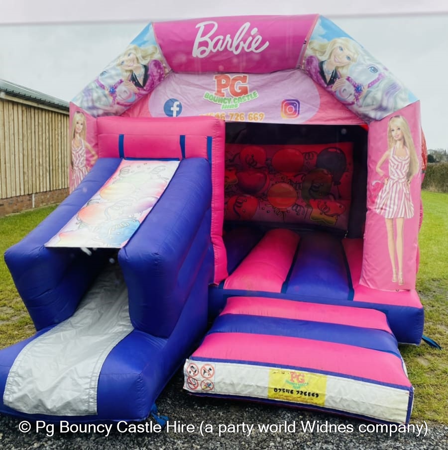 12 ft x 18 ft Barbie Slide Combo Bouncy Castle. - Leisure equipment ...