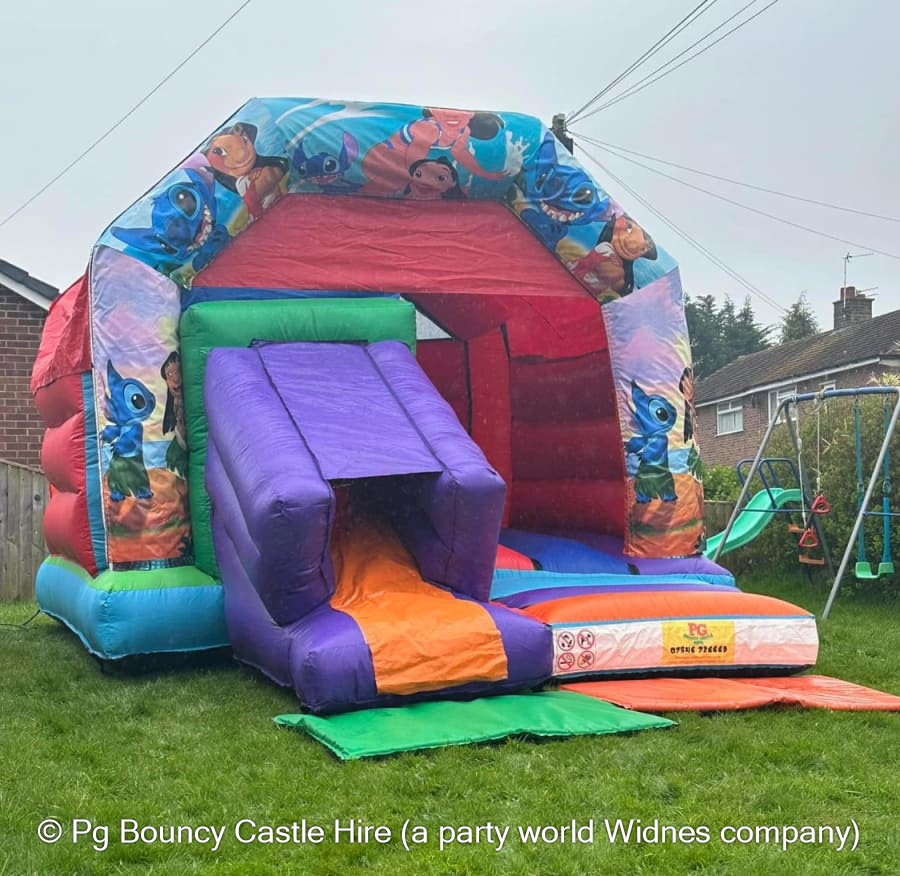 12 ft x 18 ft Lilo & Stitch Slide Combo Bouncy Castle. - Leisure ...