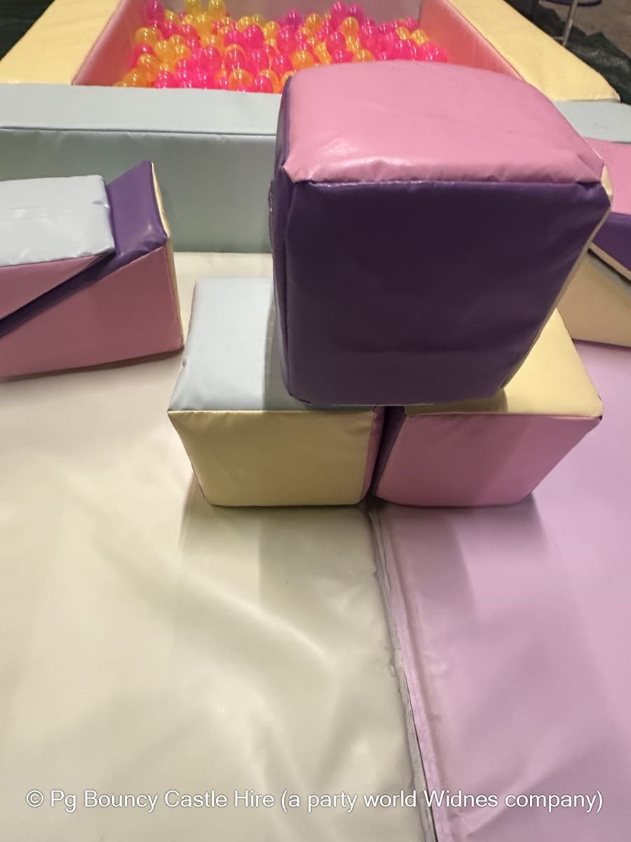 Pastel Soft Play & 5ft x 5 ft Foam Ball Pit - Leisure equipment rental ...