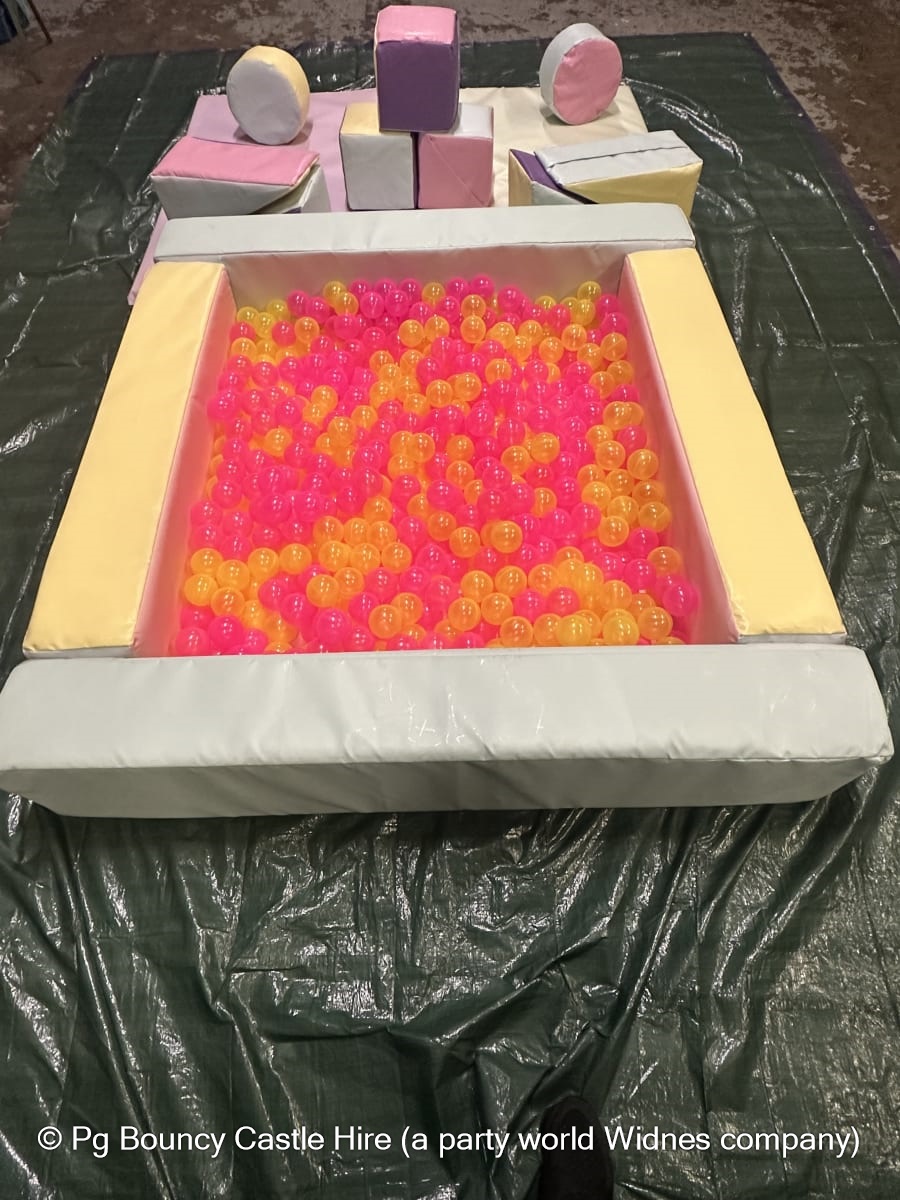 Pastel Soft Play & 5ft x 5 ft Foam Ball Pit - Leisure equipment rental ...