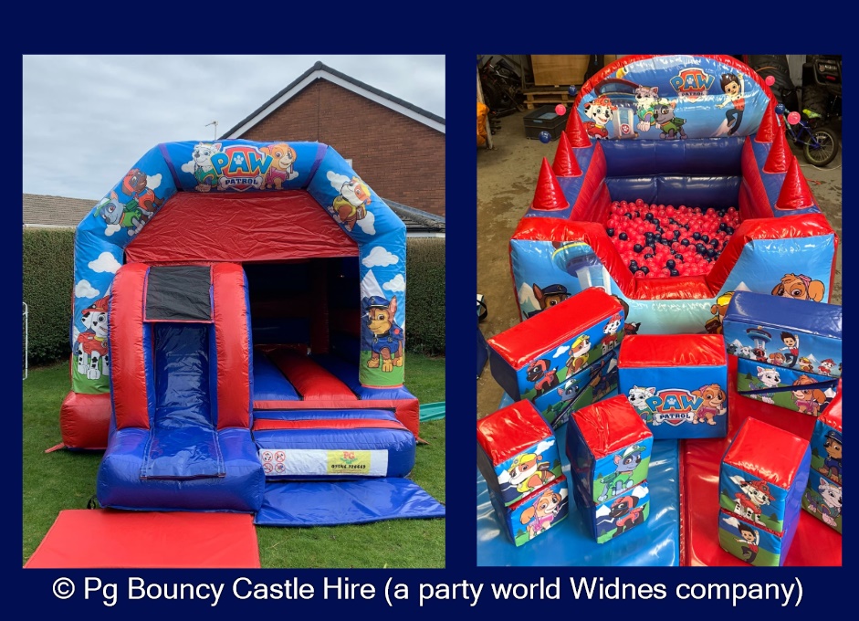 Paw Patrol 12 ft x 18 ft Slide Combo with 15 piece soft play, Ball pit ...